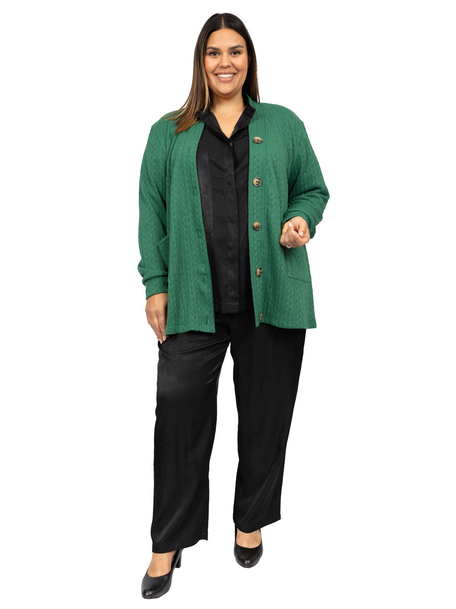 Plus Size Everlast Cardigan - Jade | Dale and Waters