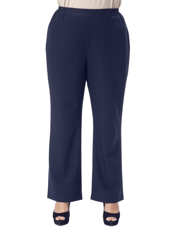 Plus Size Crepe Pants- Navy | Dale and Waters