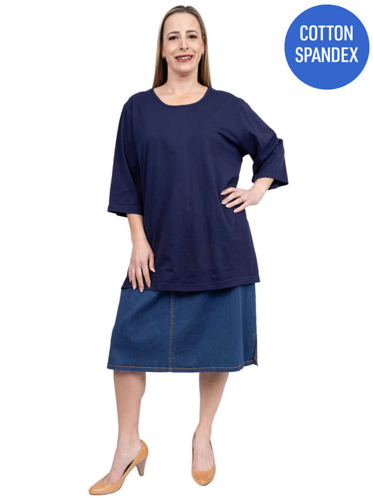 Plus Size Every Day Tee - Navy | Dale and Waters