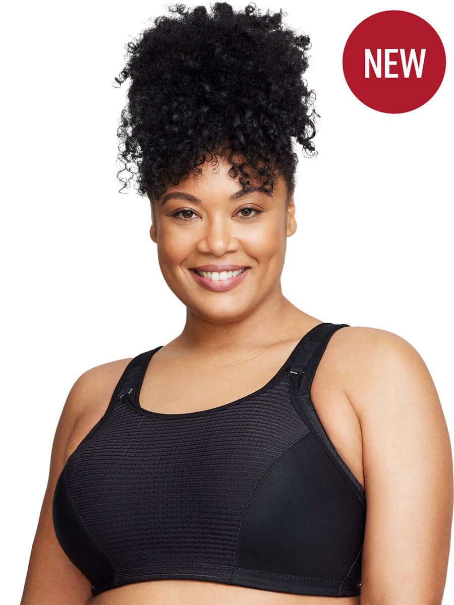 Glamorise Bra 1166 Custom Control Sports Bra Black