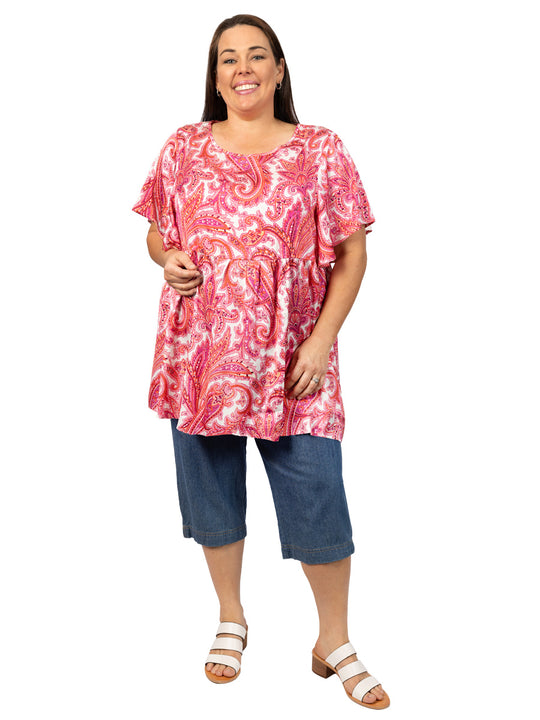 Willabelle Top - Pink Print