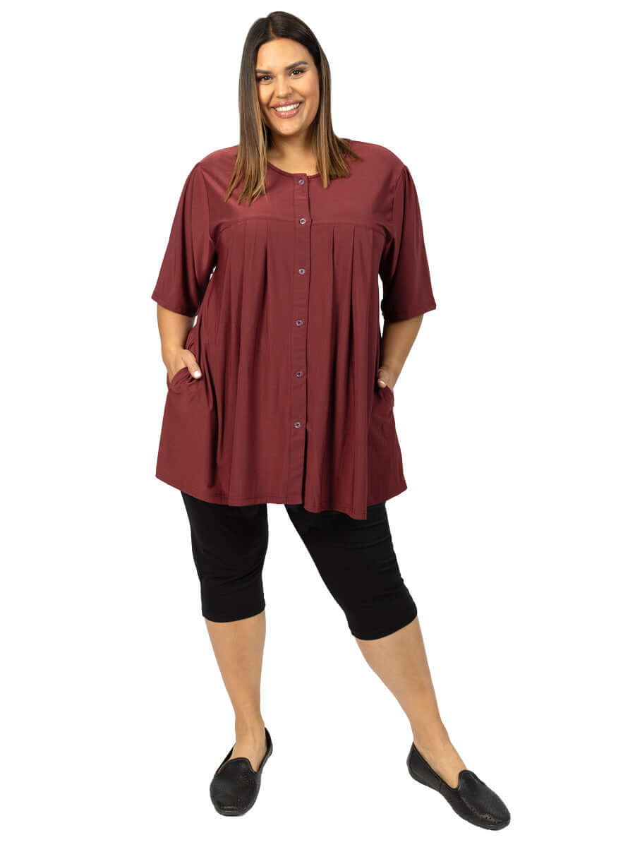 Plus Size Fadora Top - Valiant Red | Dale and Waters