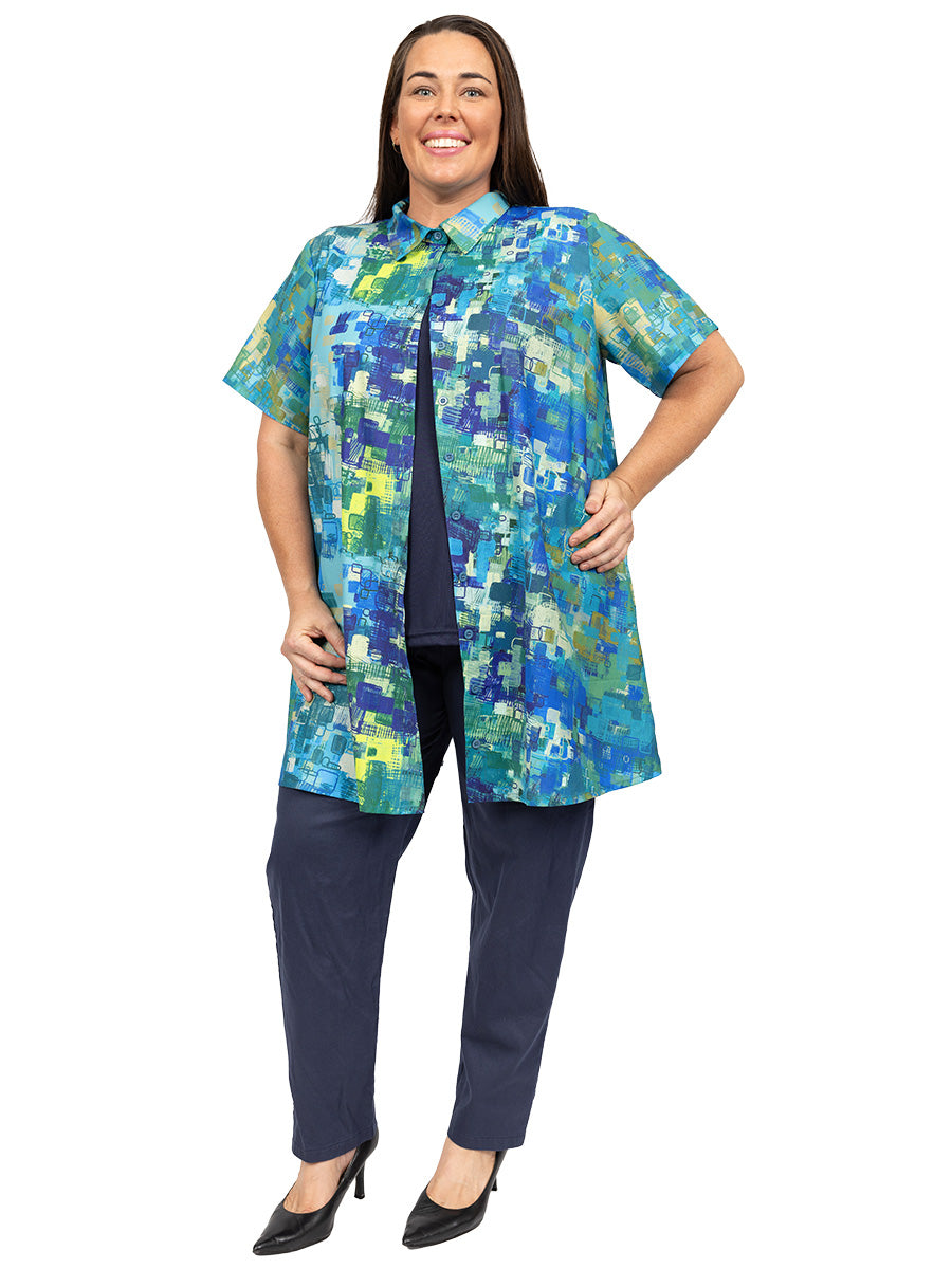 Plus Size Sundance Tunic - Blue Print | Dale and Waters