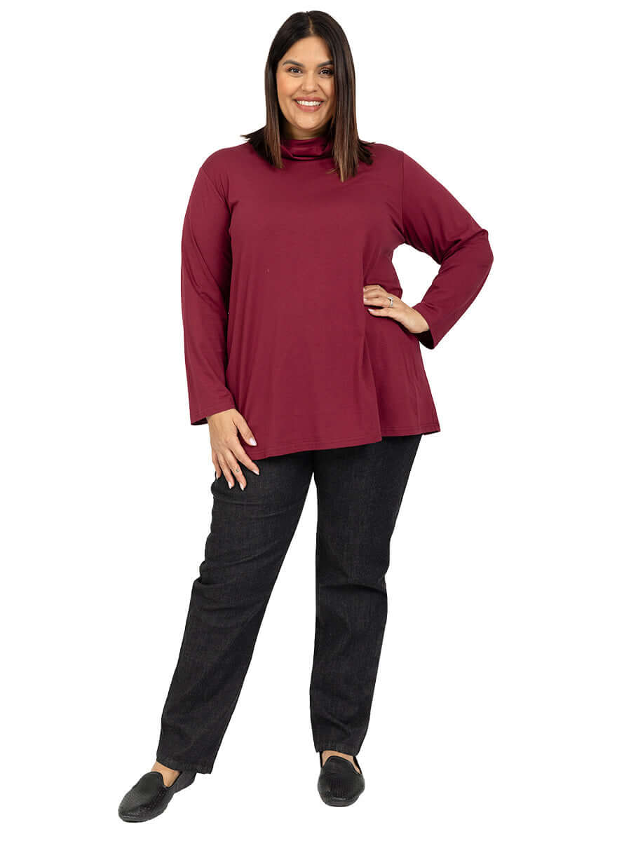 Plus Size Madison Skivvy - Wine | Dale and Water