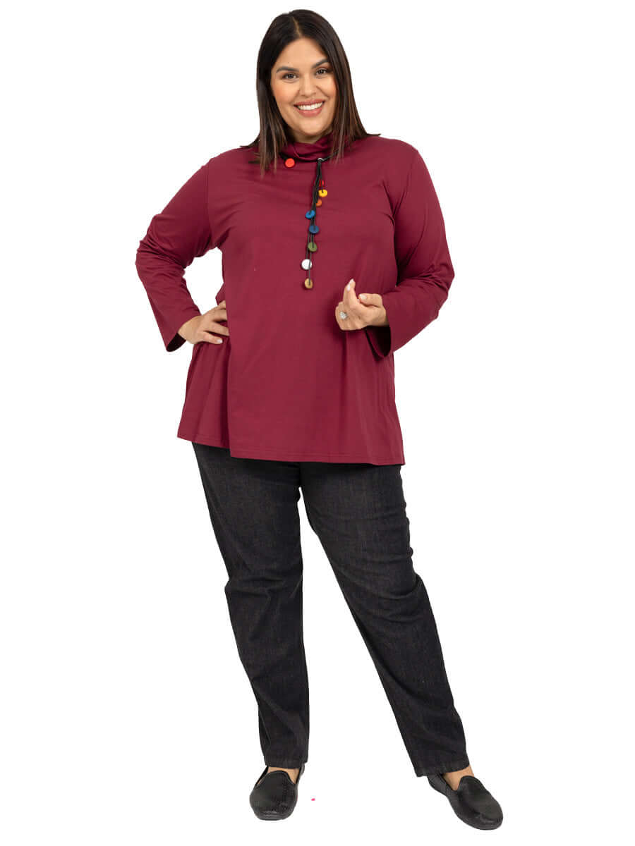 Plus Size Madison Skivvy - Wine | Dale and Water