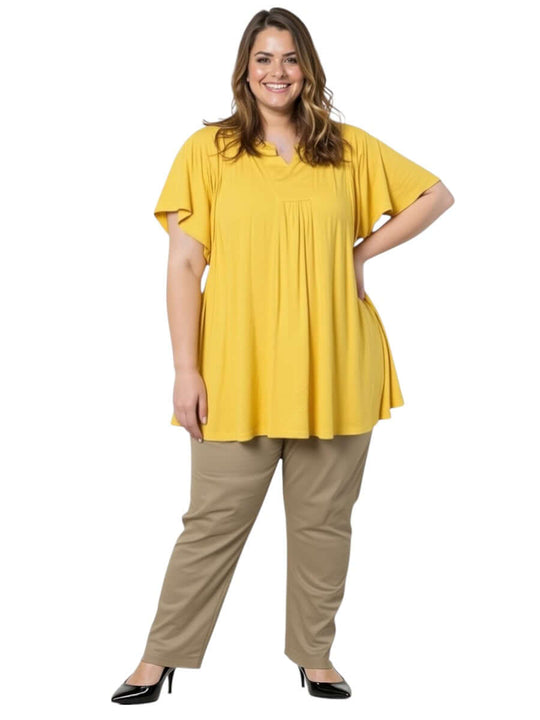 Plus Size Liberty Tee - Mustard | Dale and Waters